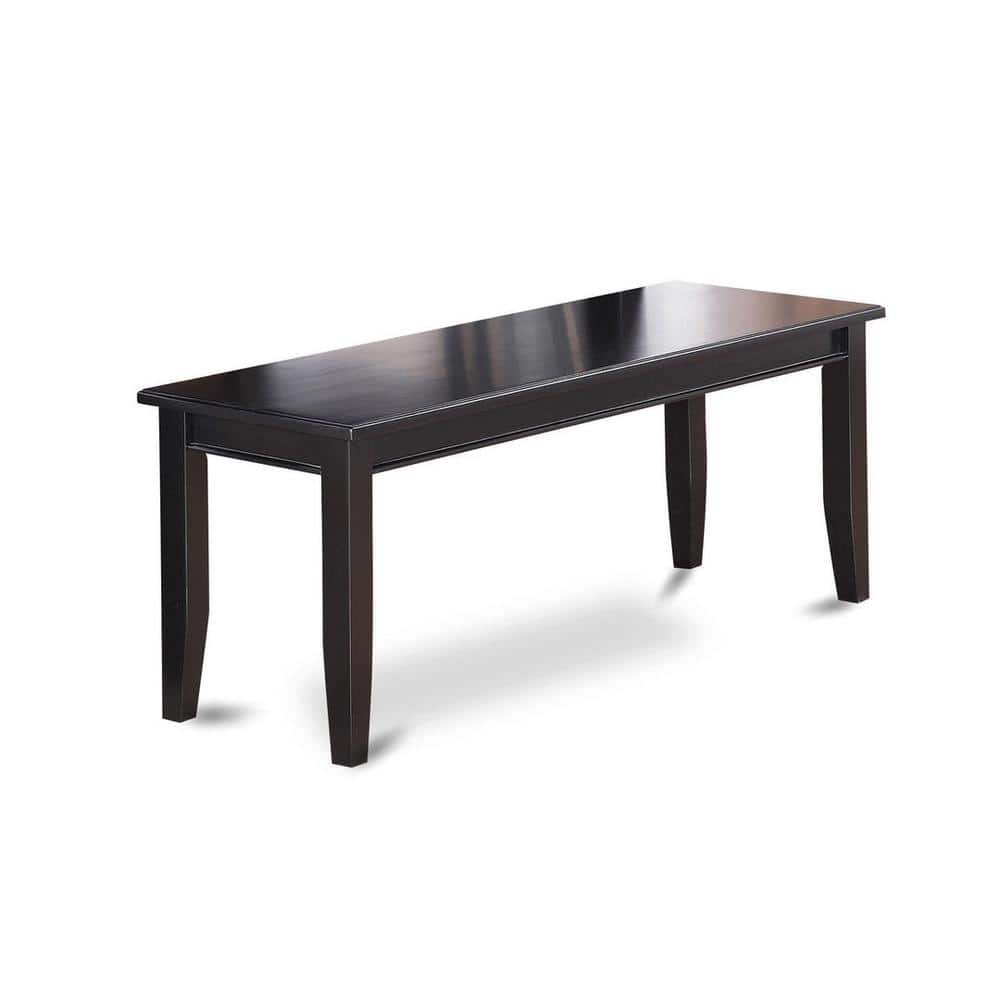 HOME IMPORTS EMPORIUM Black Finish Dining Bench with Wooden Seat 15 in ...