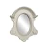 Litton Lane Large Oval Matte White American Colonial Mirror (43 in. H x ...