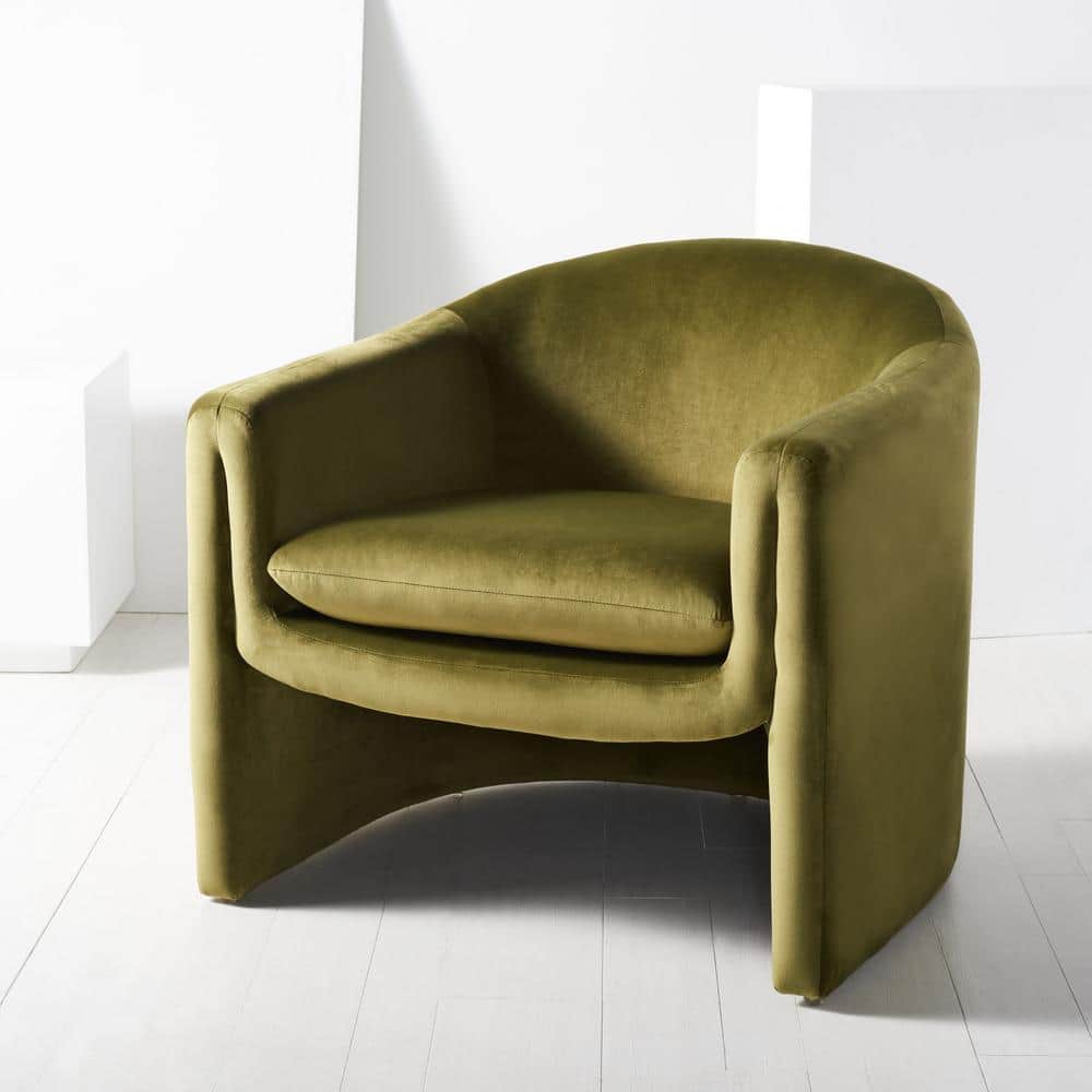 SAFAVIEH Laylette Olive Green Accent Chair SFV4771B - The Home Depot