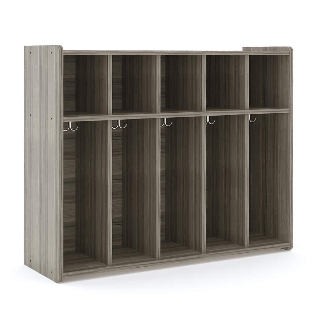 TOT MATE 5-Section Wall Locker, Assembled, Shadow Elm Gray TML403A.0W92 ...