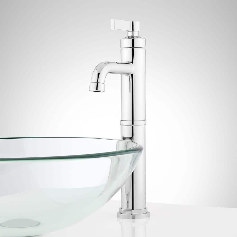 SIGNATURE HARDWARE Greyfield Single Handle Vessel Bathroom Faucet with ...