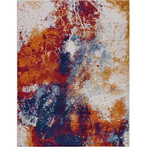 Tayse Rugs Diamond Abstract Multi-Color 8 ft. x 10 ft. Indoor Area Rug ...