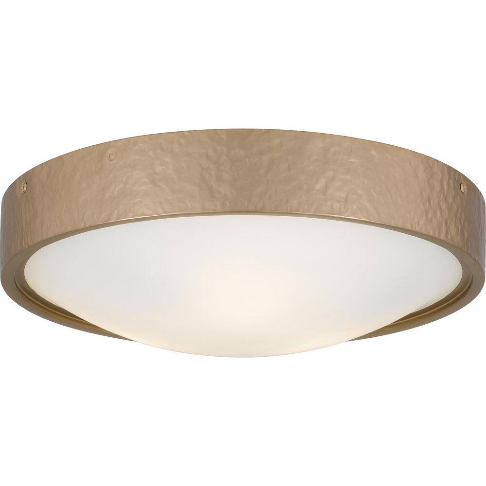 Quoizel Grendelle 16 in. 3-Light Bronze Gold Flush Mount QFL6790BGD - The Home Depot