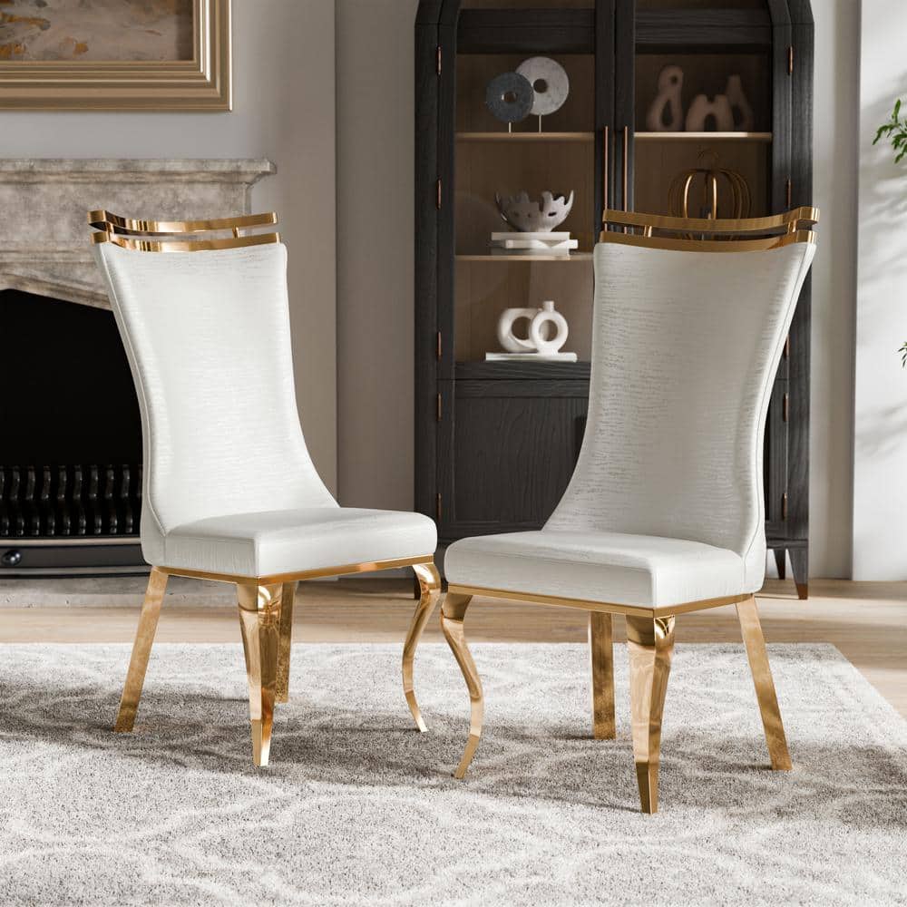 Furniture of America Weirsh White Fabric Upholstered Double Crown ...