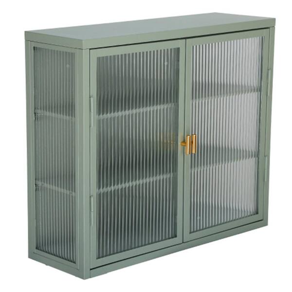 27.6 in. W x 9.1 in. D x 23.6 in. H Bathroom Storage Wall Cabinet With ...