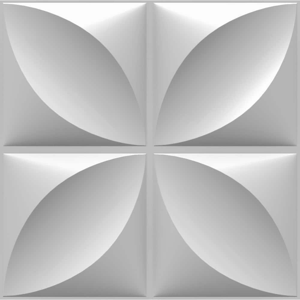 Madrid 0.008 in. x 19.68 in. x 19.68 in. White Polystyrene 3D ...