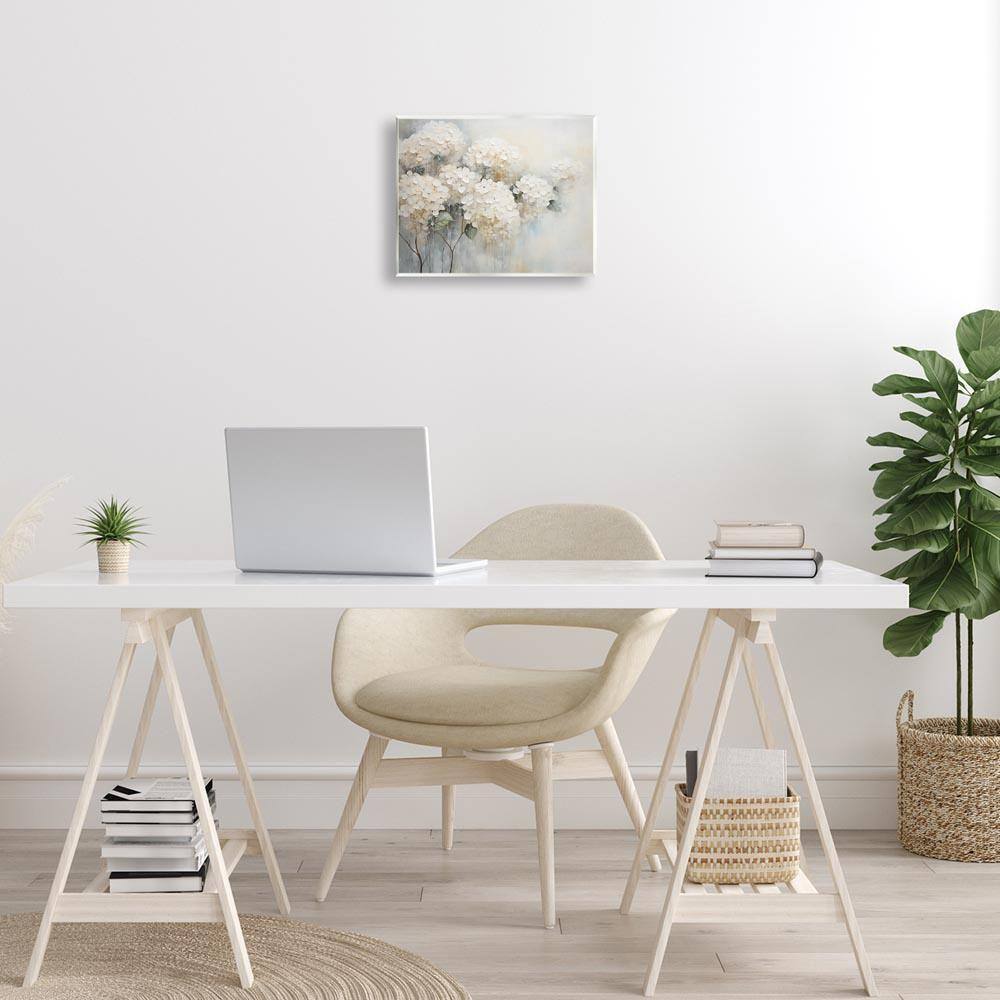 Stupell Industries Subtle Fading White Hydrangeas by Arlington Prints ...