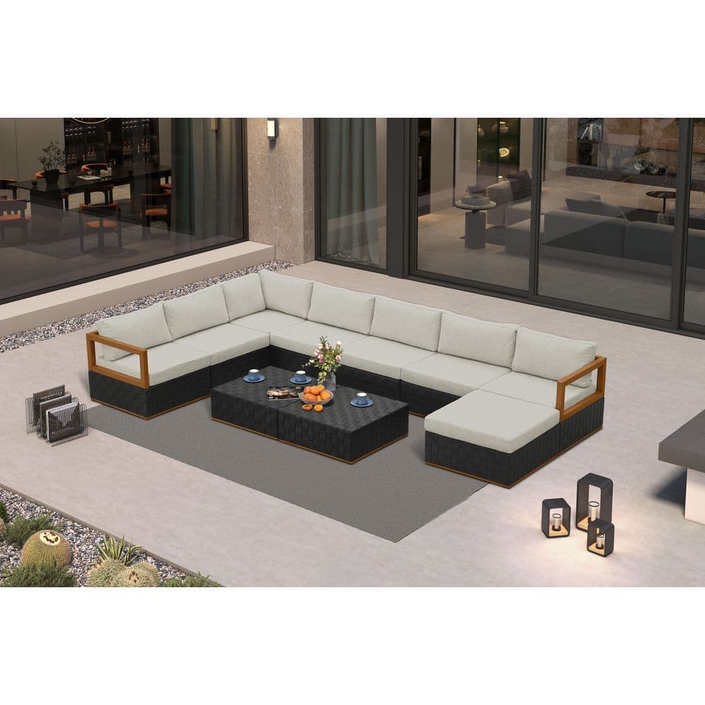 PURPLE LEAF 10-Pieces Patio Conversation Sets All Weather Outdoor Couch ...