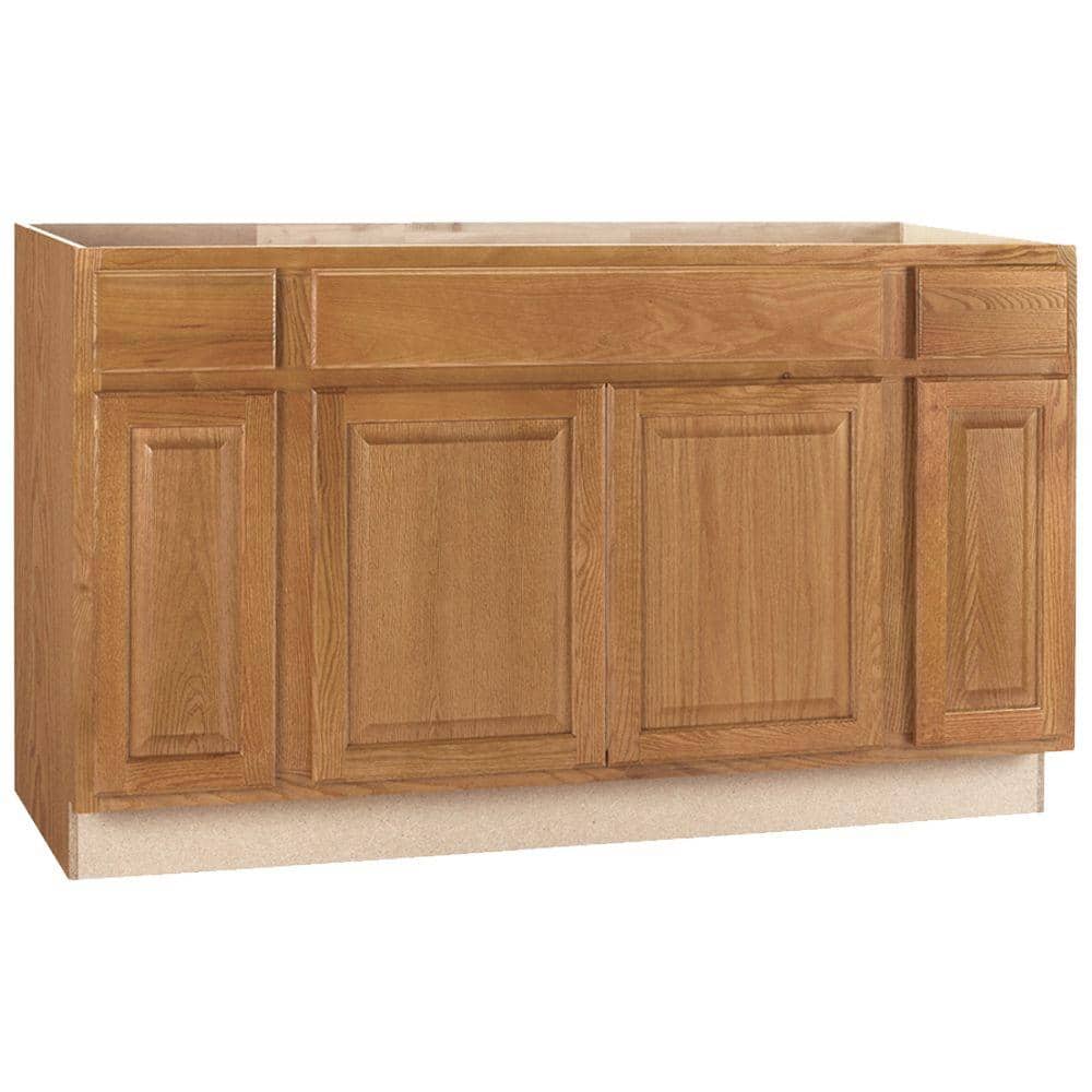Hampton Bay Hampton 60 in. W x 24 in. D x 34.5 in. H Assembled Sink ...