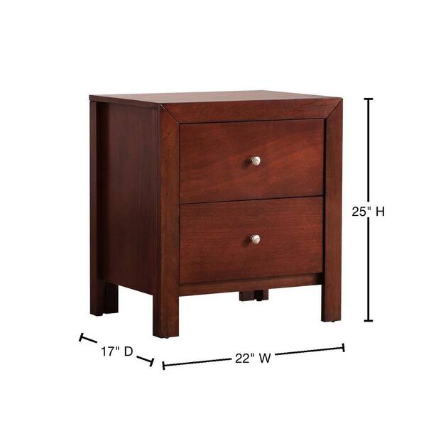 Brinley cherry nightstand store