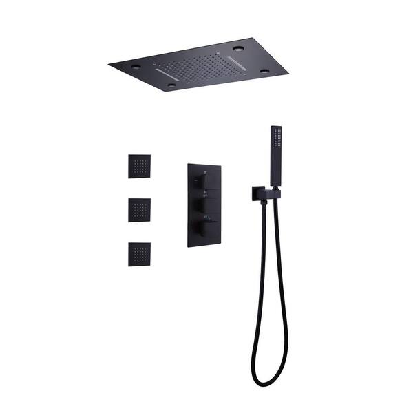 matrix decor 3-Jet Shower System with Hand-Shower and LED in Matte ...