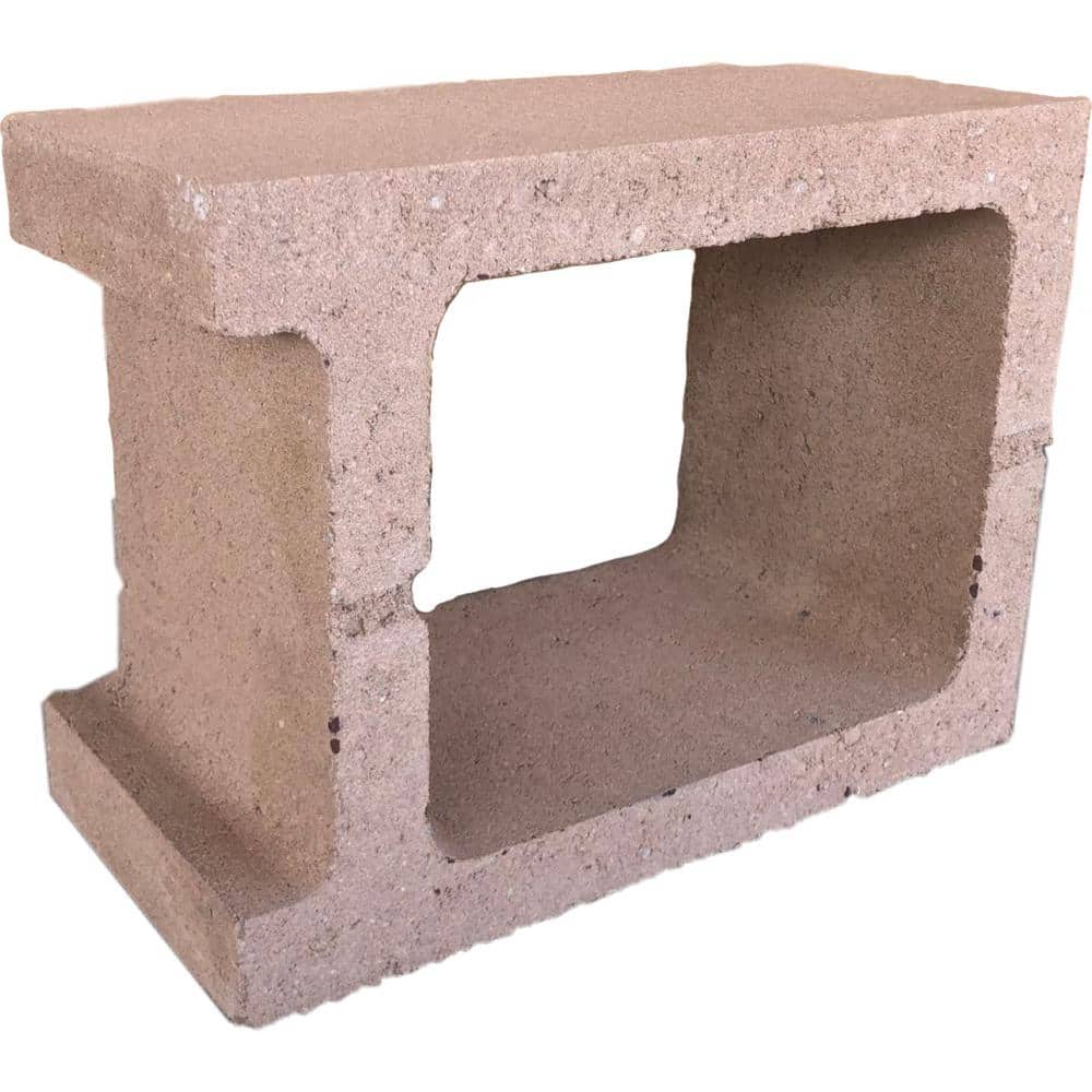 Southwest Block 12 in. x 8 in. x 16 in. Tan Smooth Concrete Block 8 in ...