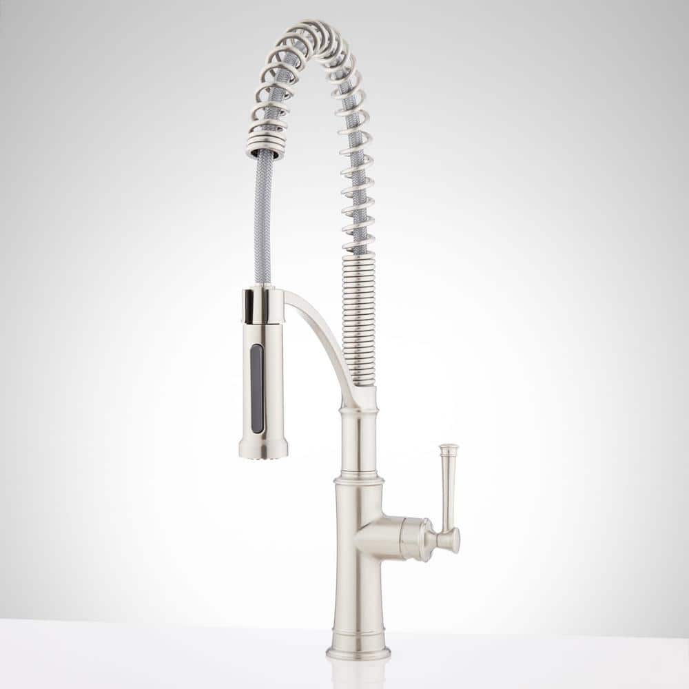 SIGNATURE HARDWARE Beasley Single Handle Pull Down Sprayer Kitchen ...