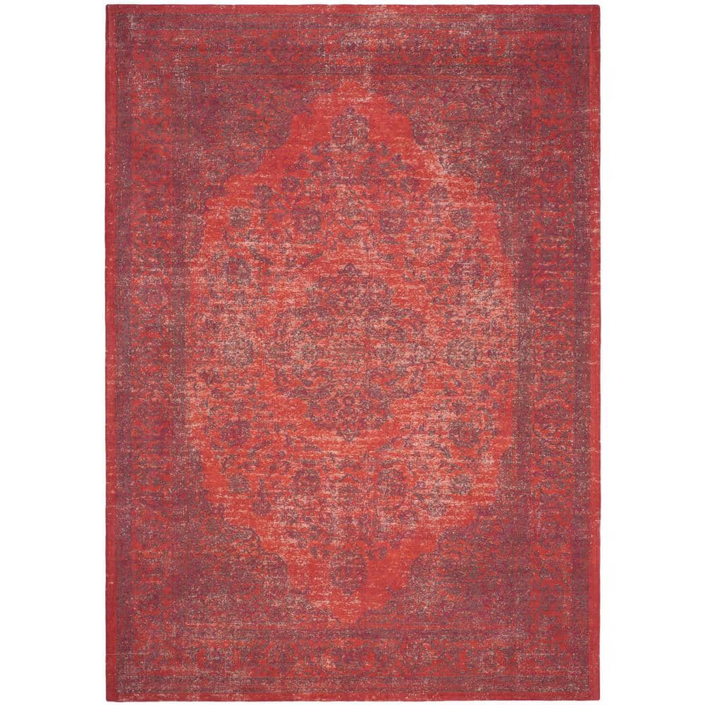 SAFAVIEH Classic Vintage Orange/Red 8 ft. x 10 ft. Border Area Rug ...