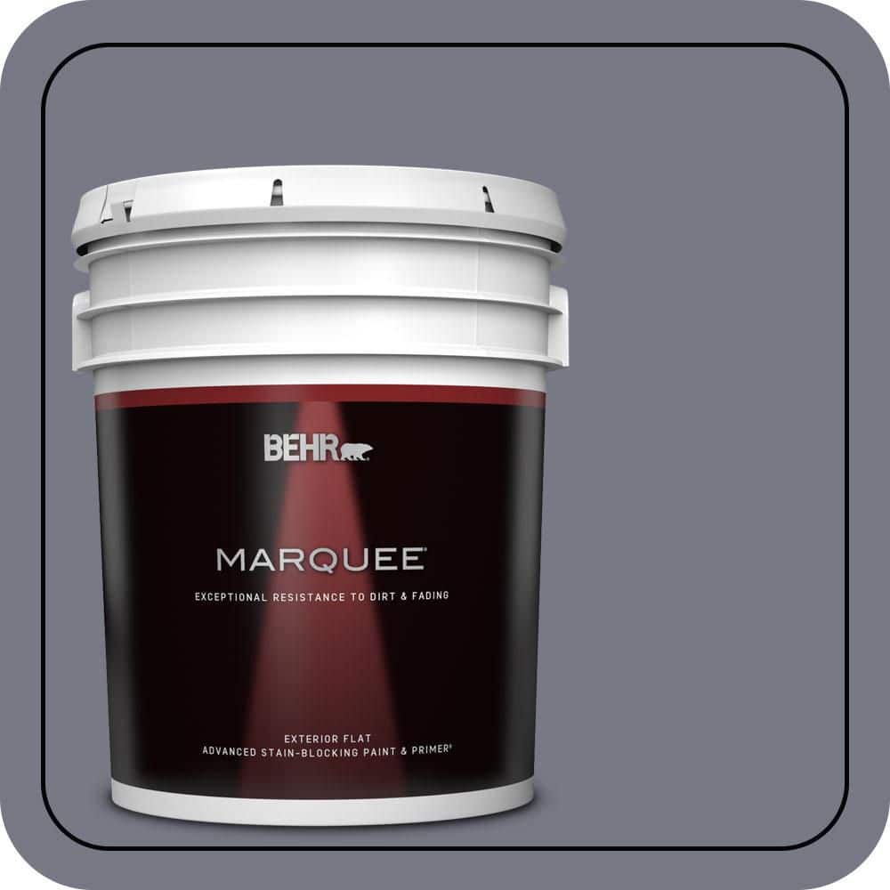 BEHR MARQUEE 5 gal. #N540-5 Infamous Flat Exterior Paint & Primer ...