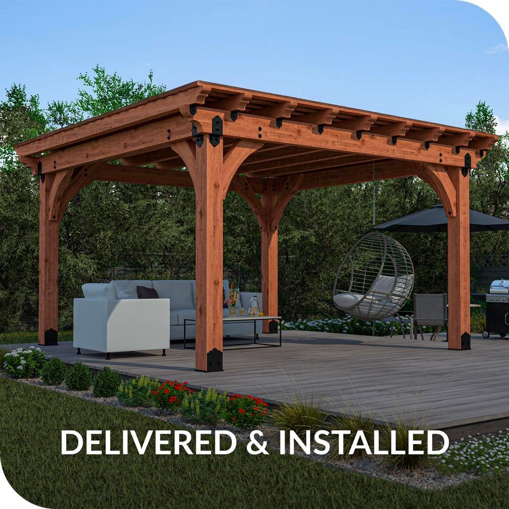 Lawnmaster Pro Assembled Tuscan 12 ft. x 16 ft. Premium Timber Outdoor ...