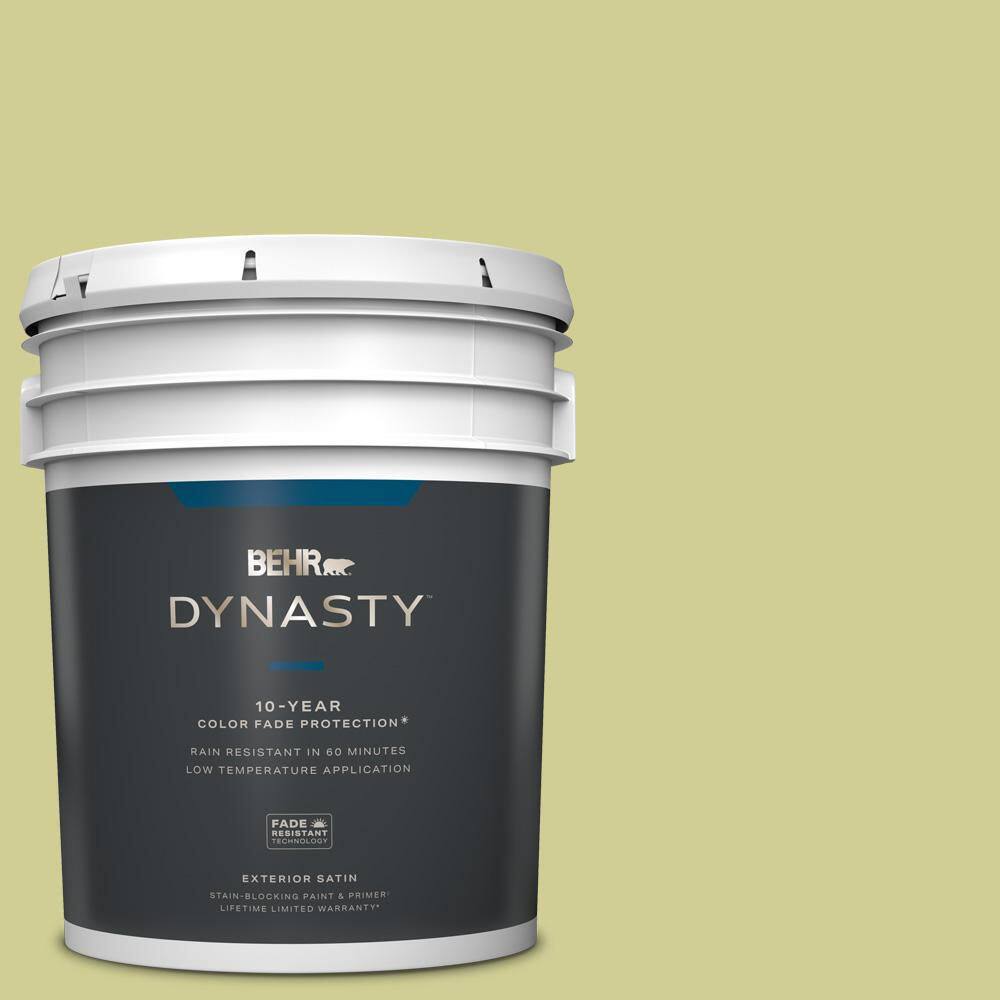 BEHR DYNASTY 5 gal. #M340-4 Wasabi Satin Enamel Exterior Stain-Blocking ...