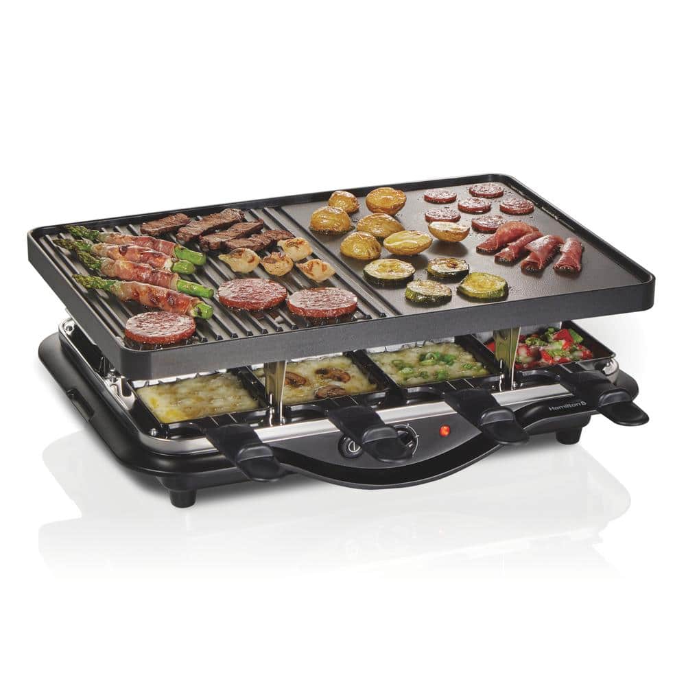 Hamilton Beach 200 Sq in Black Portable Party Grill with non-stick ...