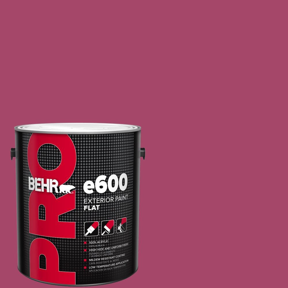 BEHR PRO 1 gal. #HDC-SM14-1 Fuschia Flair Flat Exterior Paint PR61301 ...