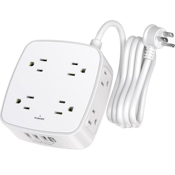 Bell + Howell LED Outlet Extender Station 6 Outlets, 2 USB, and 2 USB-C ...