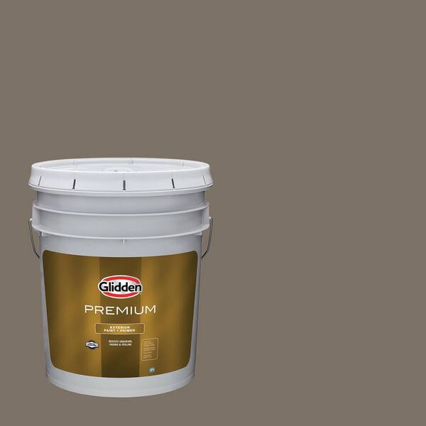 Glidden Premium 5 gal. PPG1000-6 Thunderstruck Satin Exterior Latex ...