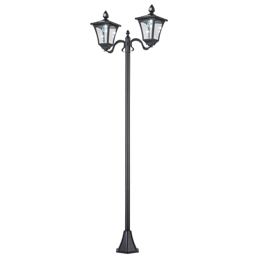 C Cattleya 2-Light Black Motion Sensing Weather Resistant LED Outdoor ...