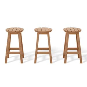 WESTIN OUTDOOR Laguna 24 in. Round HDPE Plastic Backless Counter Height ...