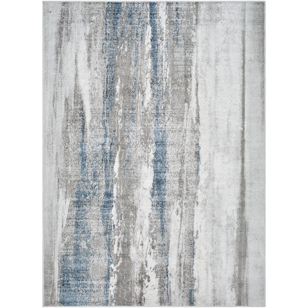 Livabliss St Tropez Blue/Gray Abstract 8 ft. x 10 ft. Indoor Area Rug ...