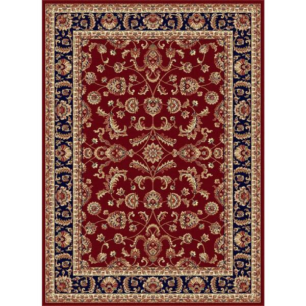 Tayse Rugs Sensation Border Red 11 ft. x 15 ft. Indoor Area Rug SNS4790 ...
