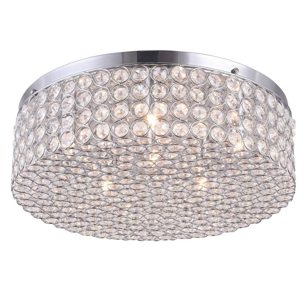 Reviews for Warehouse of Tiffany Giannis 19 in. 6-Light Indoor Chrome ...