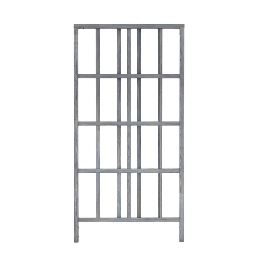 Vita Urbana 39 in. L x 77 in. H Vinyl Modern Trellis, Slate Gray ...