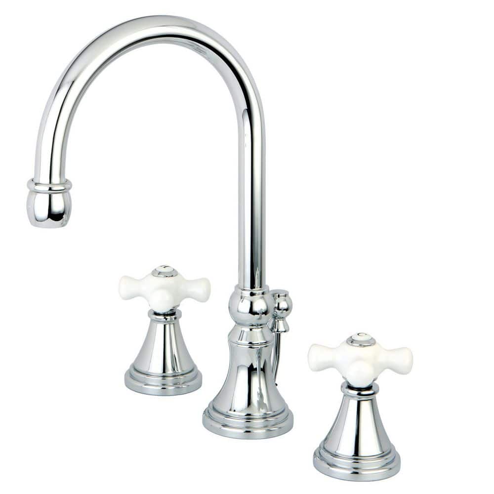 Kingston Brass Governor 2-Handle High Arc 8 in. Widespread Bathroom ...
