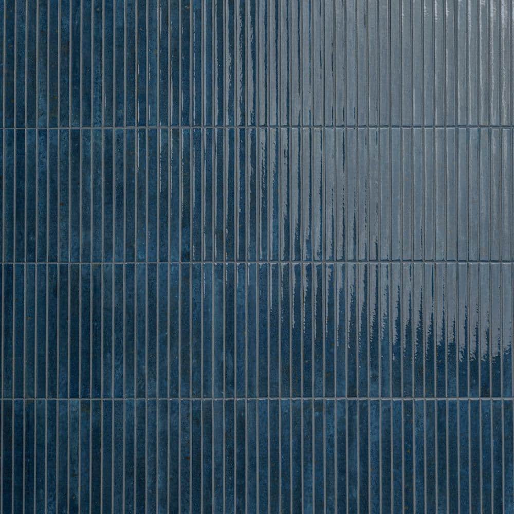 MSI Princess Cobalto 5 in. x 10 in. Polished Porcelain Fluted Subway ...