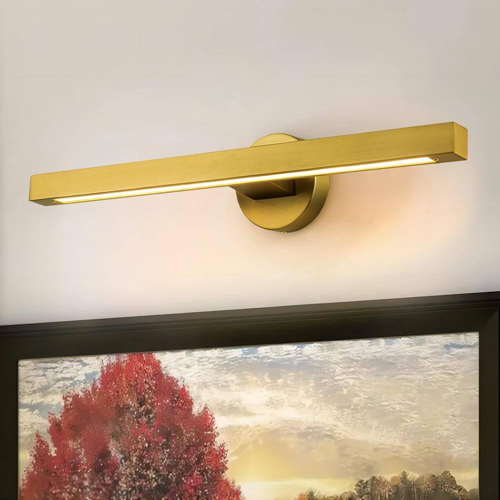 Rennnsan Anna 23.6 in. 1-Light Gold Linear Dimmable LED Vanity Light ...