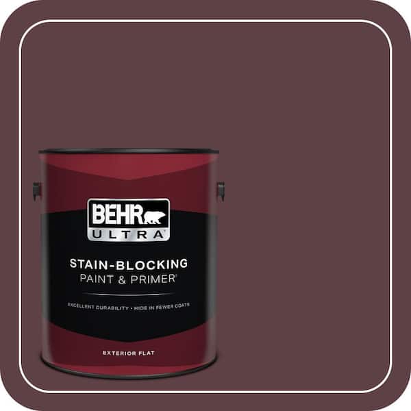 BEHR ULTRA 1 gal. #MQ1-49 Raspberry Truffle Flat Exterior Paint ...