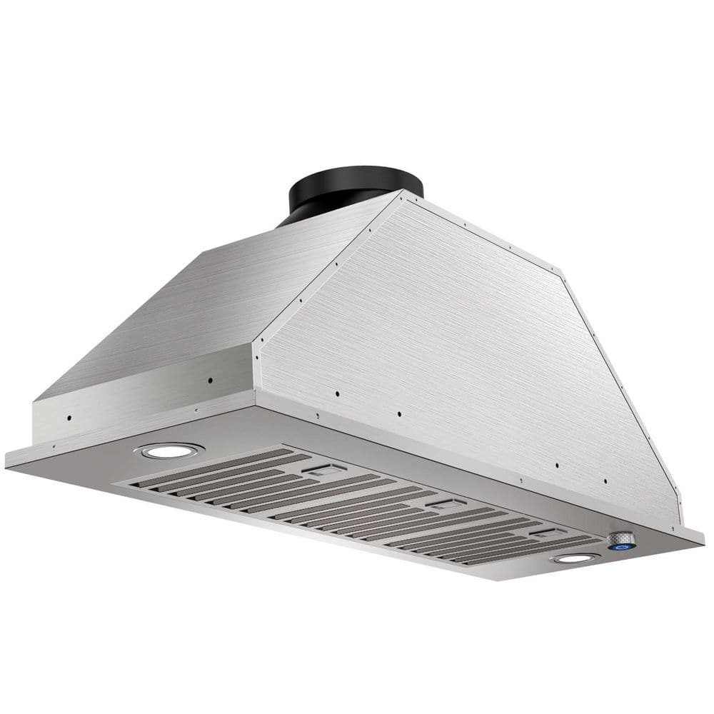 Throes 36 in. 900 CFM Convertible Insert Range Hood in Stainless Steel ...