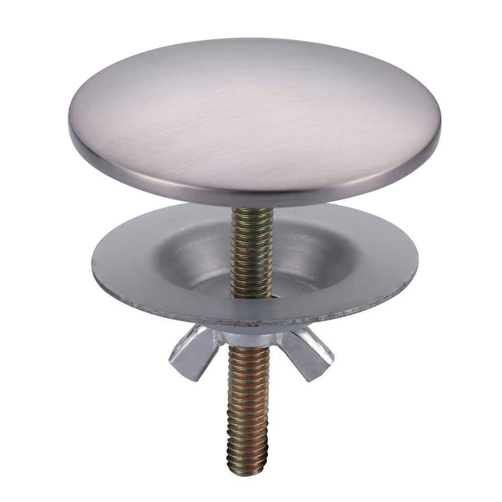 ARCORA 2 in. x 2.13 in. Round Brass Sink Hole Covers in Brushed Nickel ...