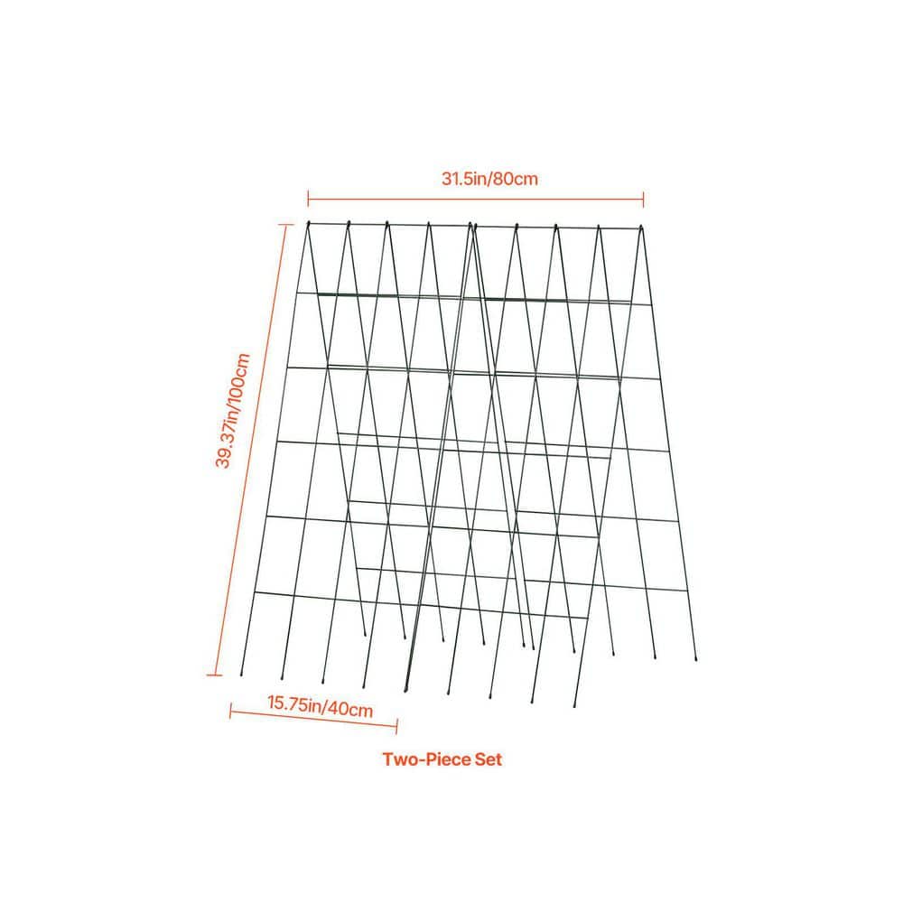 SVOPES 39 x 32 in. Foldable Cucumber Trellis with Twist Ties, Metal ...