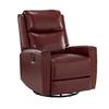 ARTFUL LIVING DESIGN Savino Burgundy Leather Swivel Rocker Recliner ...