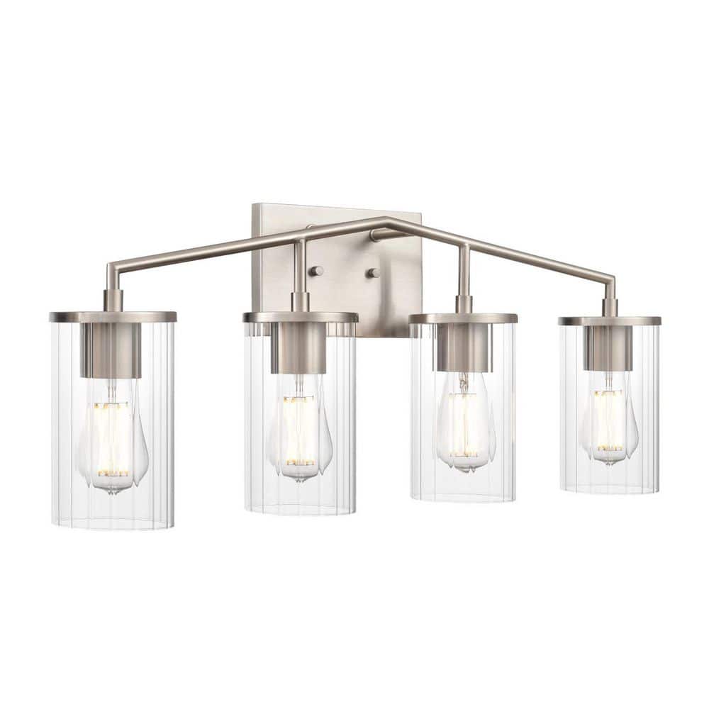 Millennium Lighting Beverlly 28 in. 4-Light Brushed Nickel Vanity Light ...