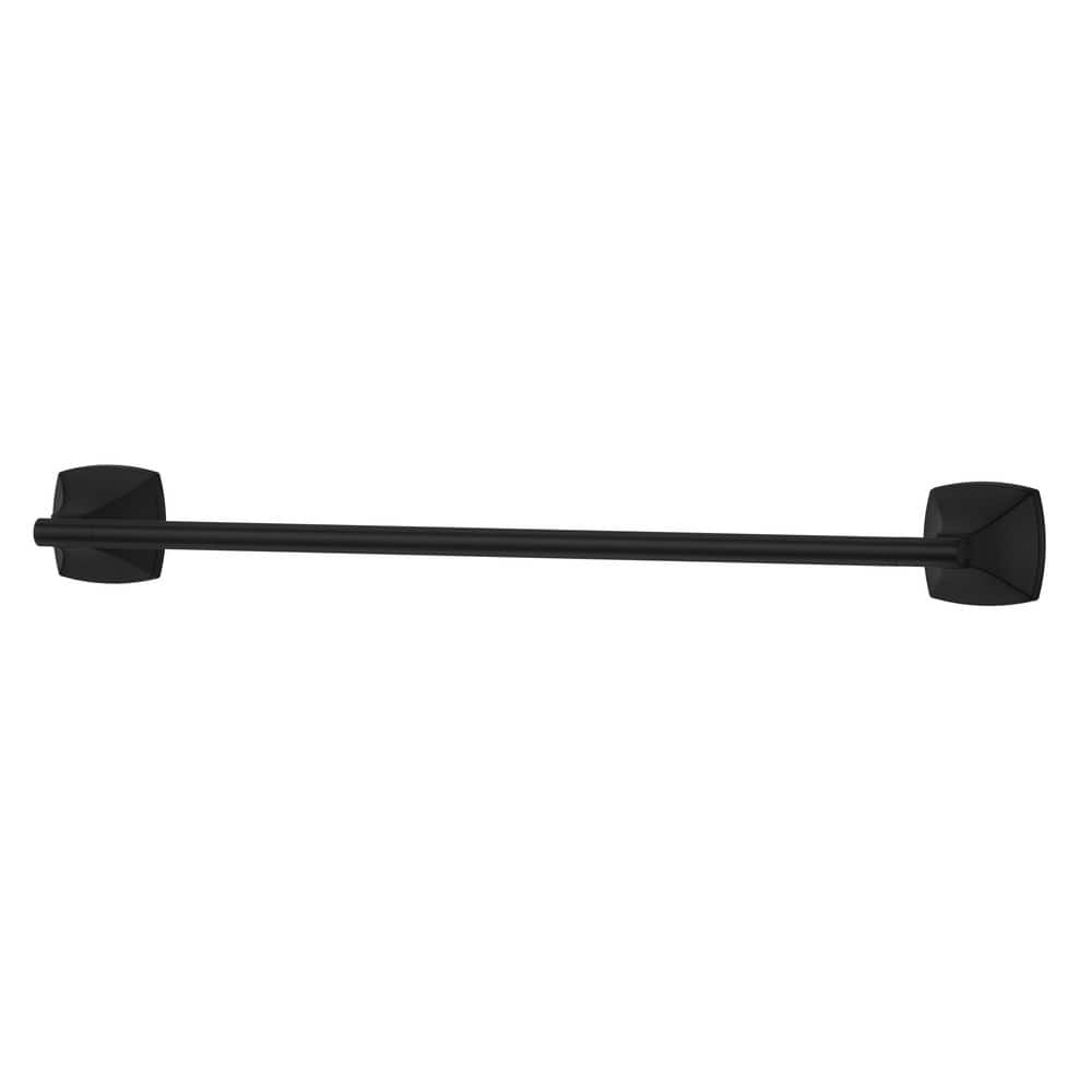 Pfister Bellance 24 in. Wall-Mount Towel Bar in Matte Black BTB-BLL2B ...