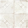 Merola Tile Kings Jaipur White 8-3/4 in. x 8-3/4 in. Ceramic Floor and ...