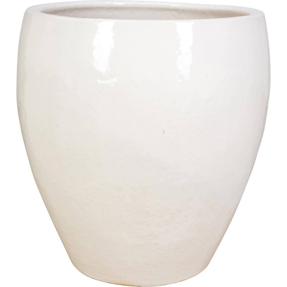 23.5 in. White Ceramic Top Cut Planter GGC-9070C-W - The Home Depot