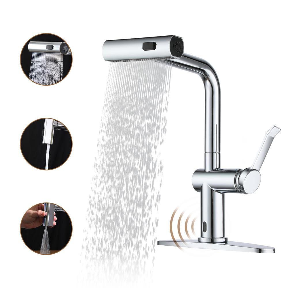 CASAINC Single Handle Touchless Pull Down Sprayer Kitchen Faucet with ...