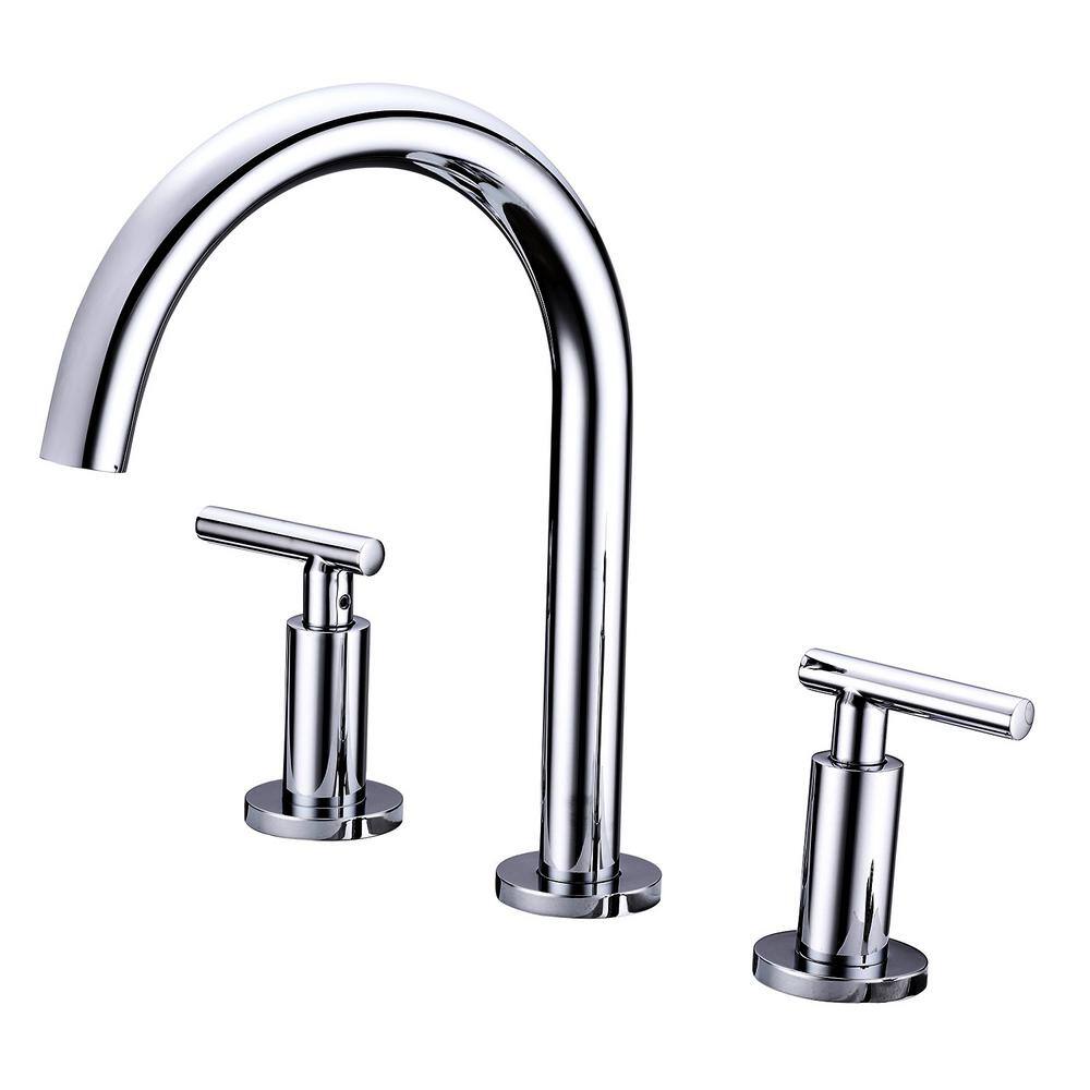 Satico 8 in. Widespread 2-Handle Bathroom Sink Faucet High Arc Bathroom ...