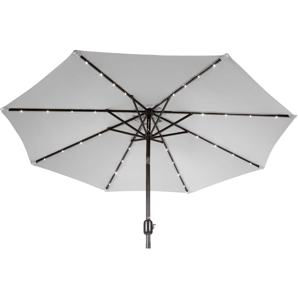 Trademark Innovations 9 ft. Deluxe Solar Powered LED Lighted Patio ...