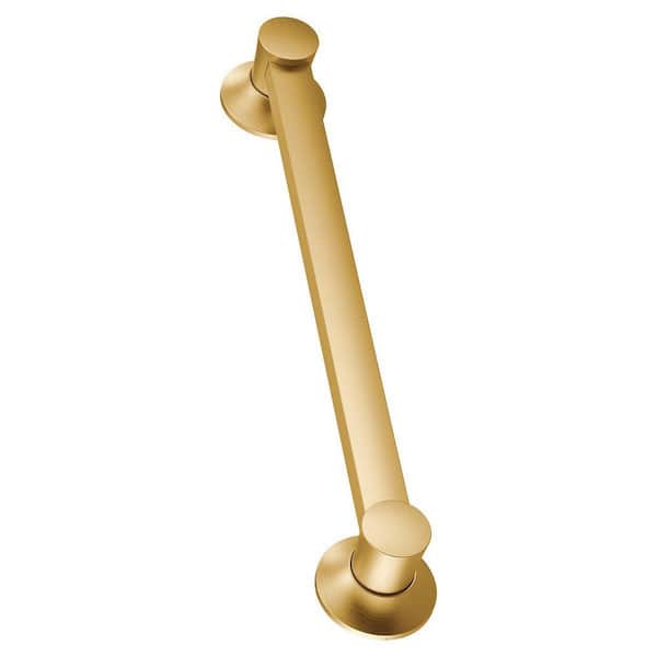 MOEN Flara 24 in. Concealed Screw Grab/Assist Bar in Brushed Gold ...
