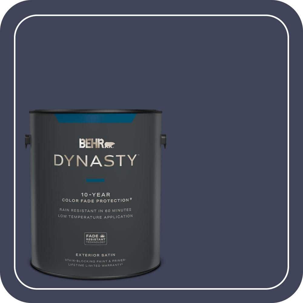 BEHR DYNASTY 1 gal. #MQ5-09 Manhattan Blue Satin Enamel Exterior Stain ...