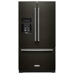 KitchenAid 26.8 cu. ft. French Door Refrigerator in Black Stainless ...