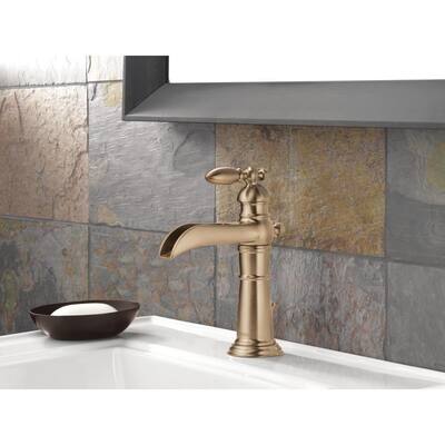 Champagne Bronze - Single Hole Bathroom Faucets - Bathroom Sink Faucets ...